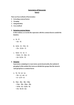 F1 Assessment 1 - Simple Mathematics - Studocu