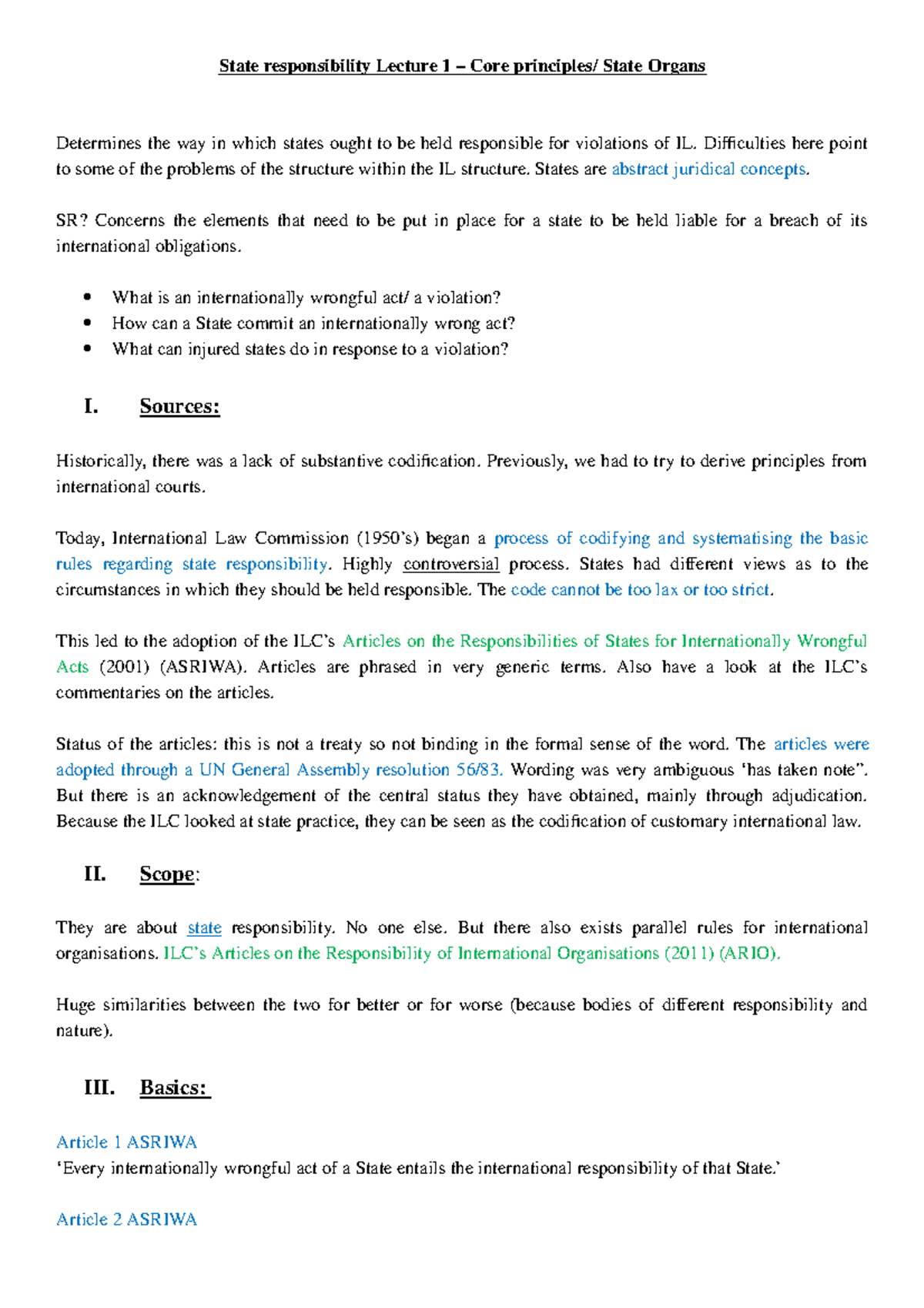 General Principles of International Law- State Responsibility 1/3 ...