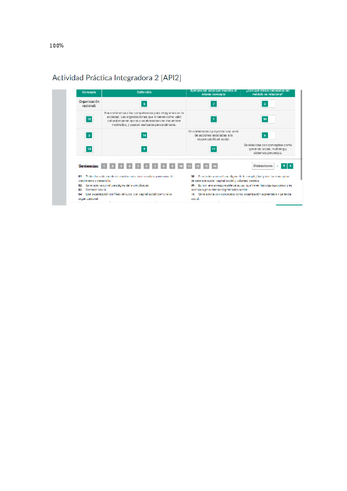 API 2 - API DEL SEGUNDO MODULO DE CULT. ORG COMPLETA - Cultura Organizacional - 100% - Studocu