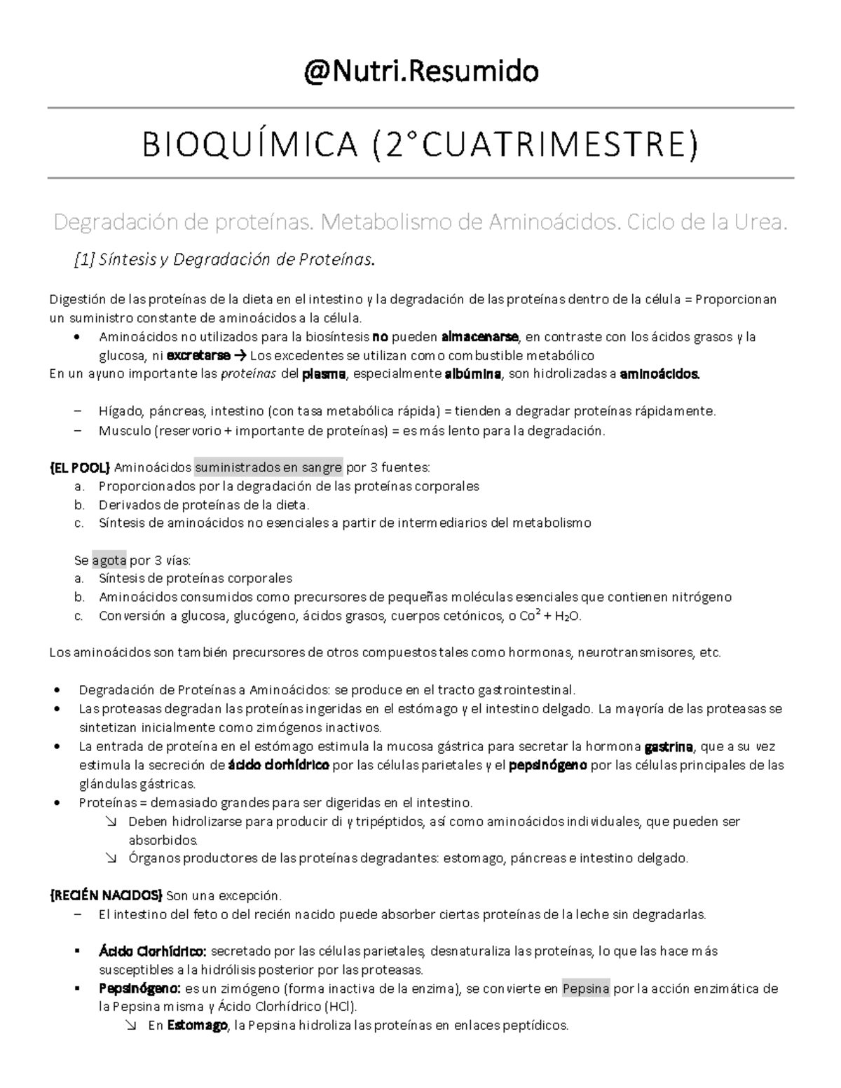 Bioquímica (APUNTE -2° EXAMEN) - BIOQUÍMICA (2°CUATRIMESTRE ...