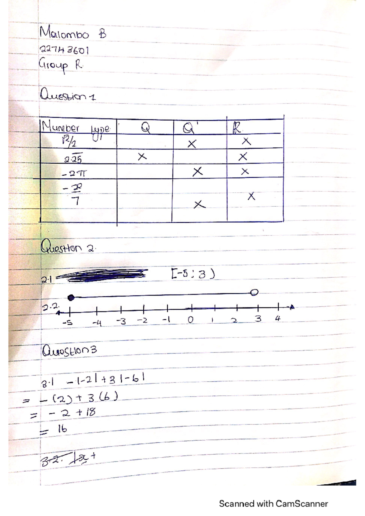 Tutorial test 1 - WTW 158 - Malombo B 22743601 Group R. Question 1 ...