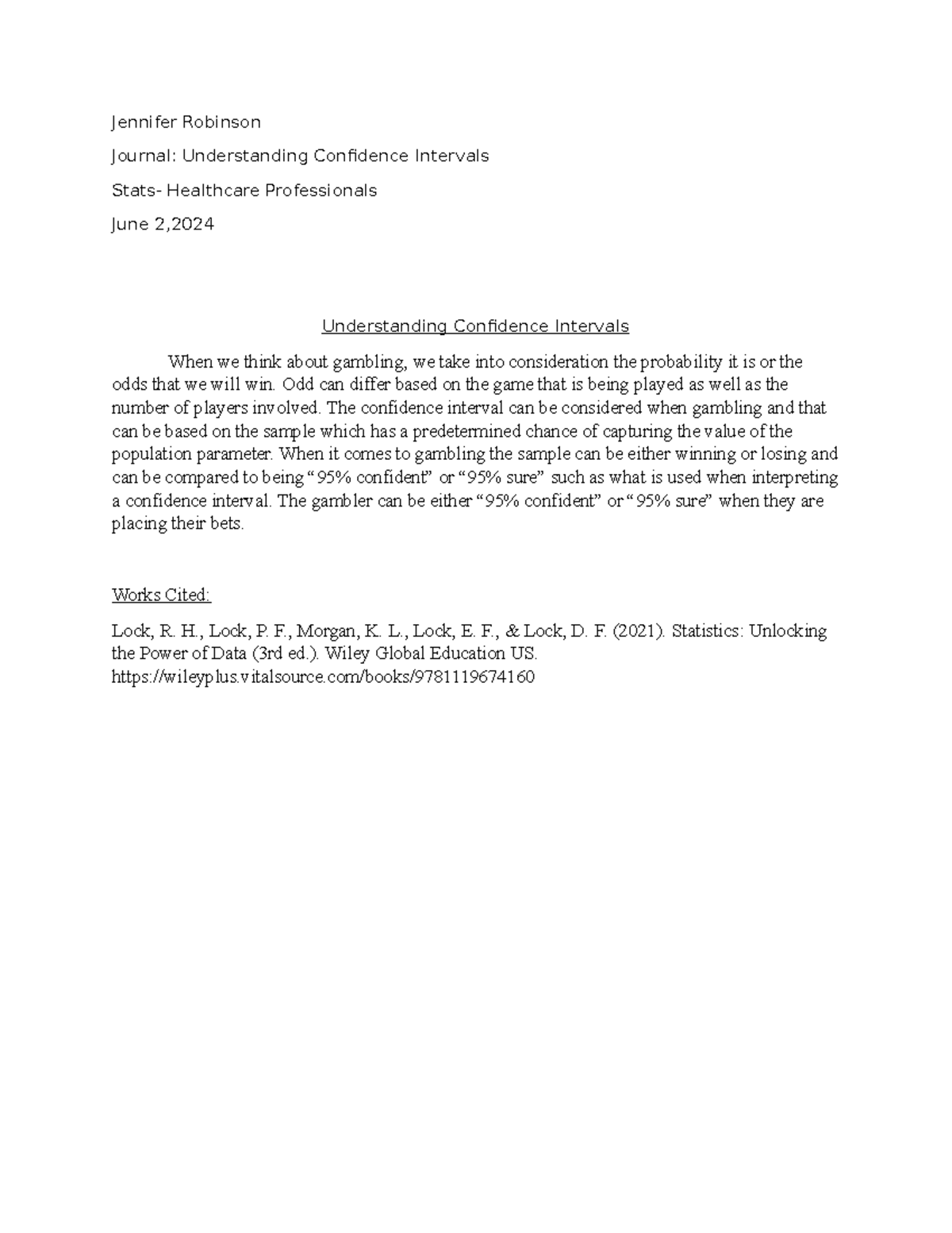 Journal Confidence Intervals - Jennifer Robinson Journal: Understanding ...