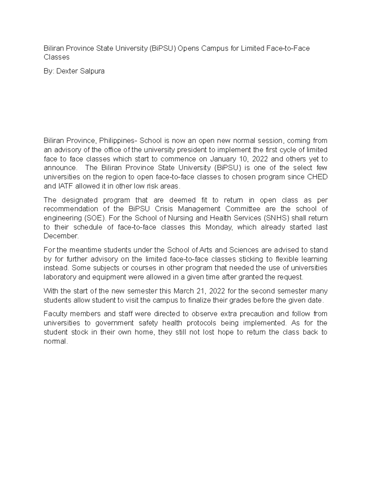 Biliran Province State University - The Biliran Province State ...