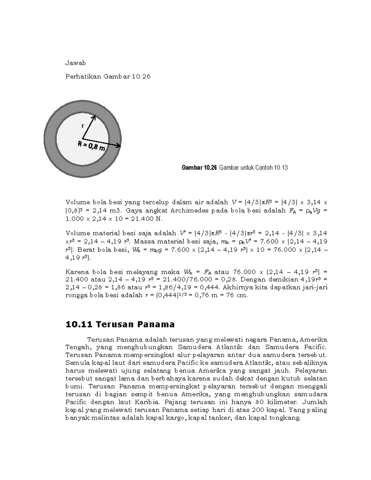 Catatan Fisika Dasar I (184) - Jawab Perhatikan Gambar 10. Volume bola ...