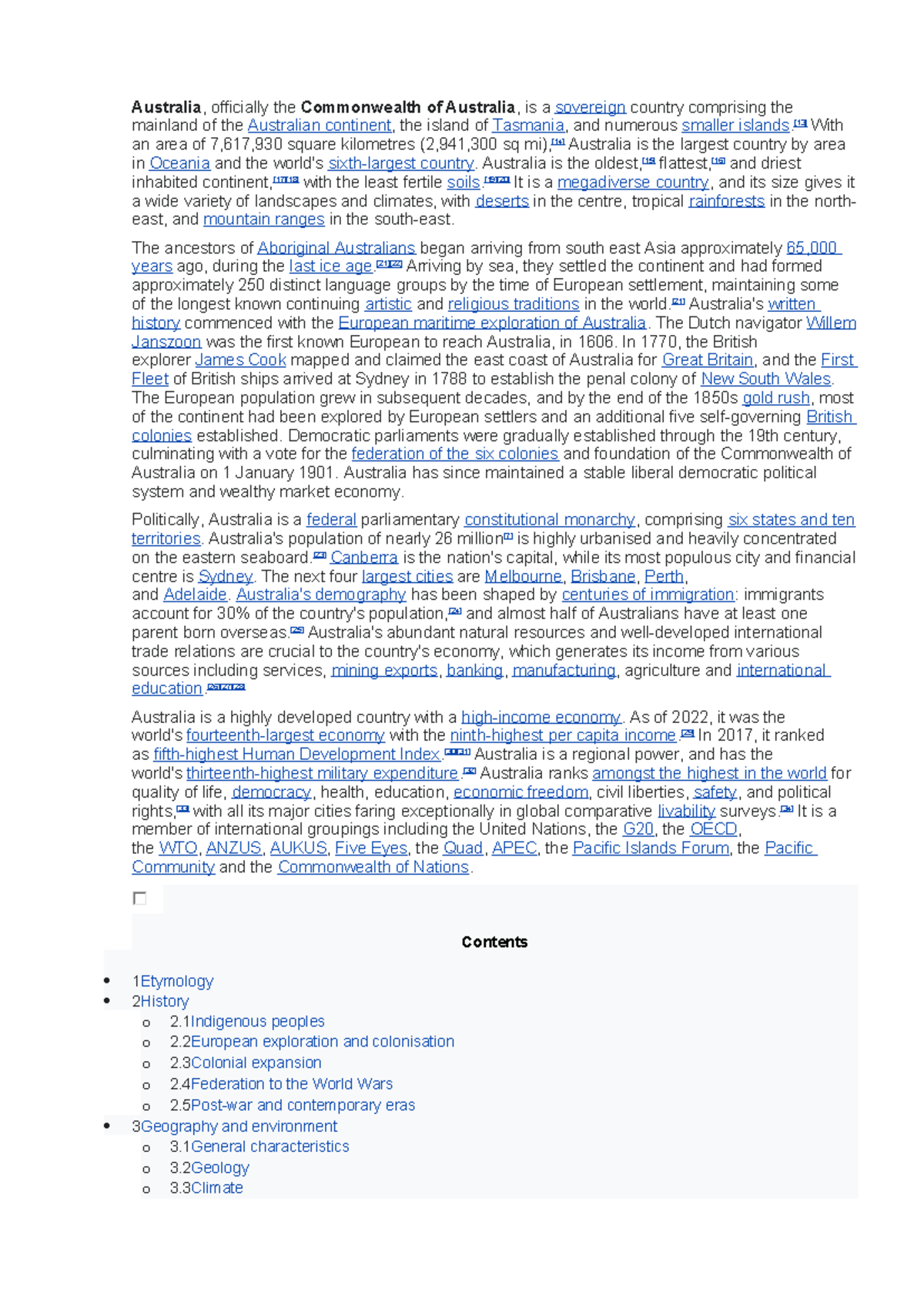 Lecture 12. Australia. There are information about Australia and its ...
