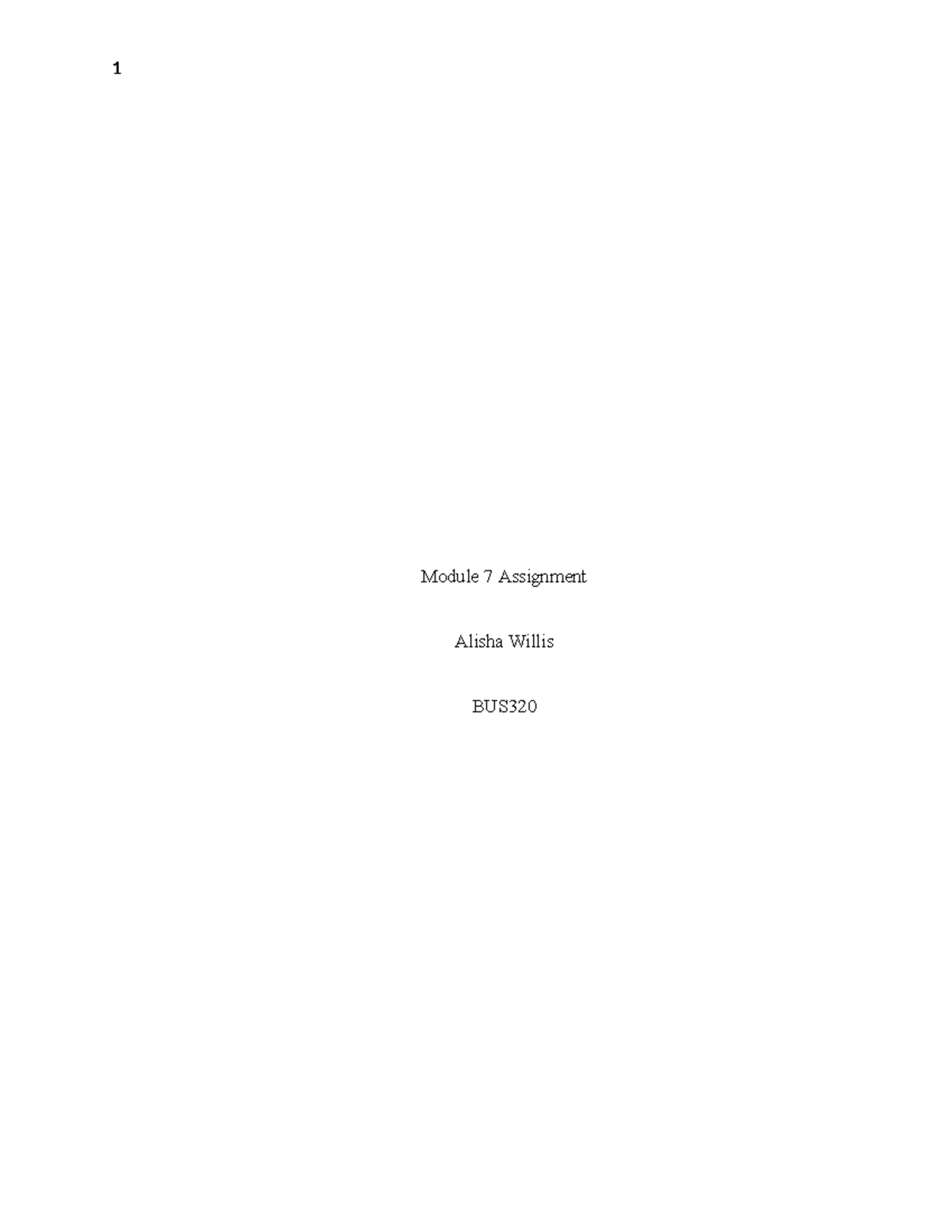 Alisha BUS320 Module 7 - assignment - Module 7 Assignment Alisha Willis BUS The Spa Health Bar ...