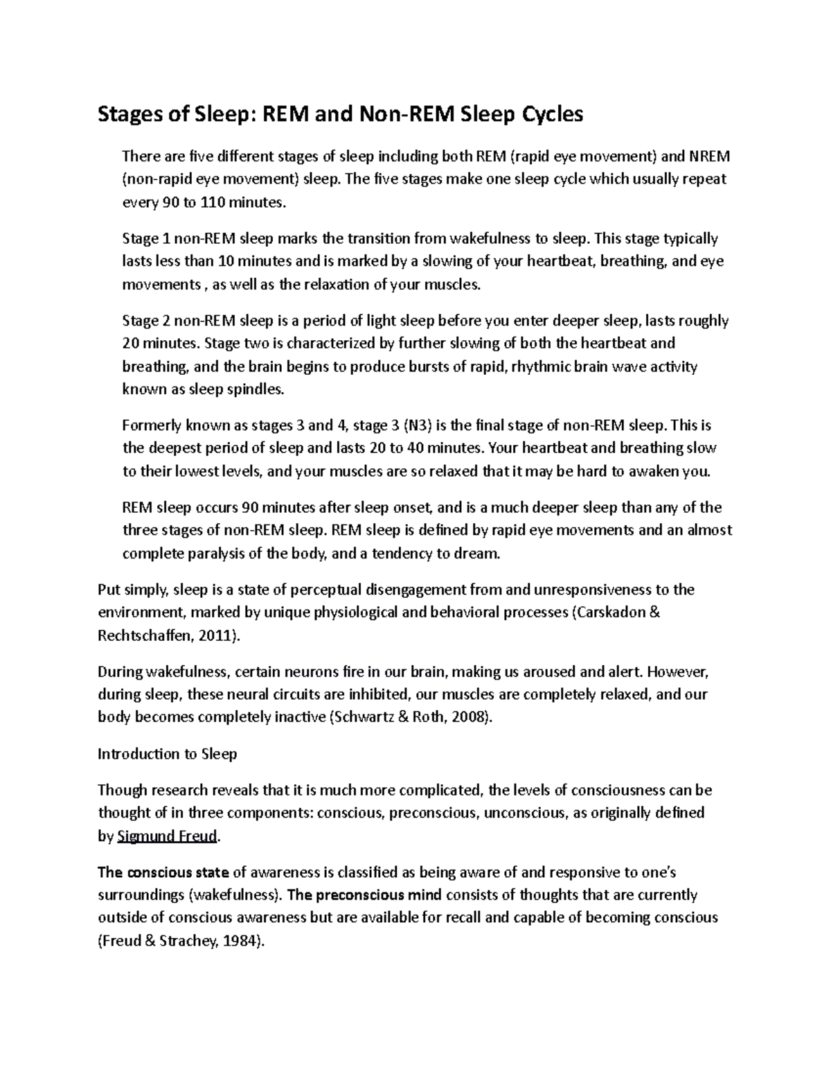 Lecture 8 Stages of Sleep - Physiological/Biological Psychology - DHVSU ...