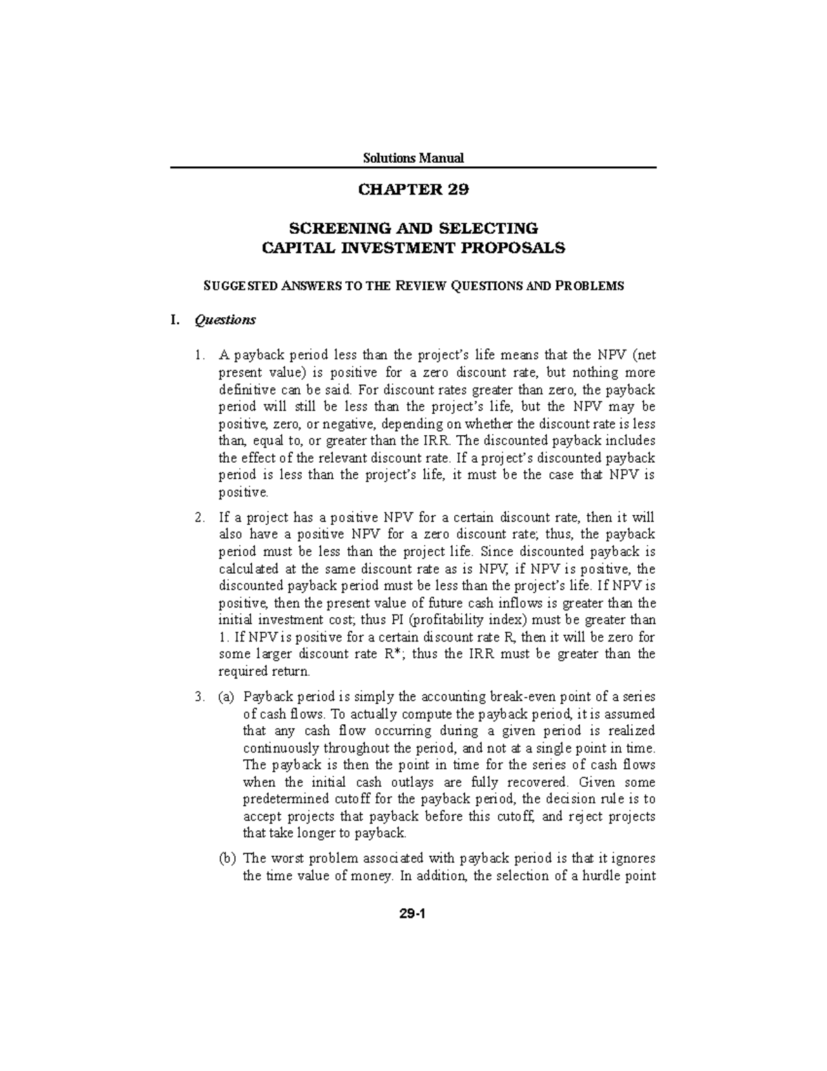 Chapter 29 - answer - Notes and solutions manual - Solutions Manual ...