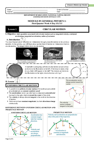 TIP QC General Physics Lecture Newton's Law of Motion - LAW OF MOTION No. DATE Feb 7 A brief ...