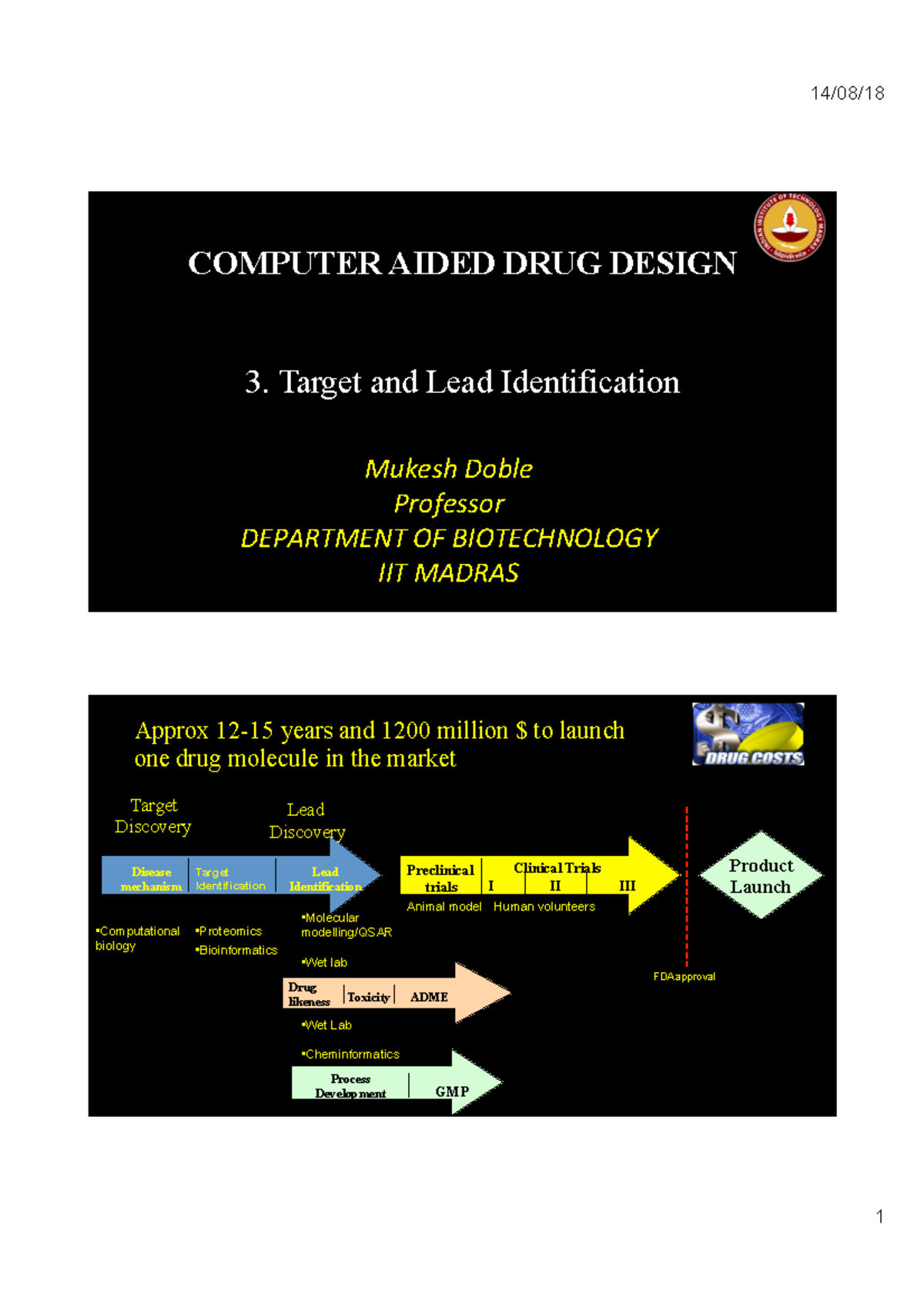 3 Target and Lead - COMPUTER AIDED DRUG DESIGN 3. Target and Lead ...