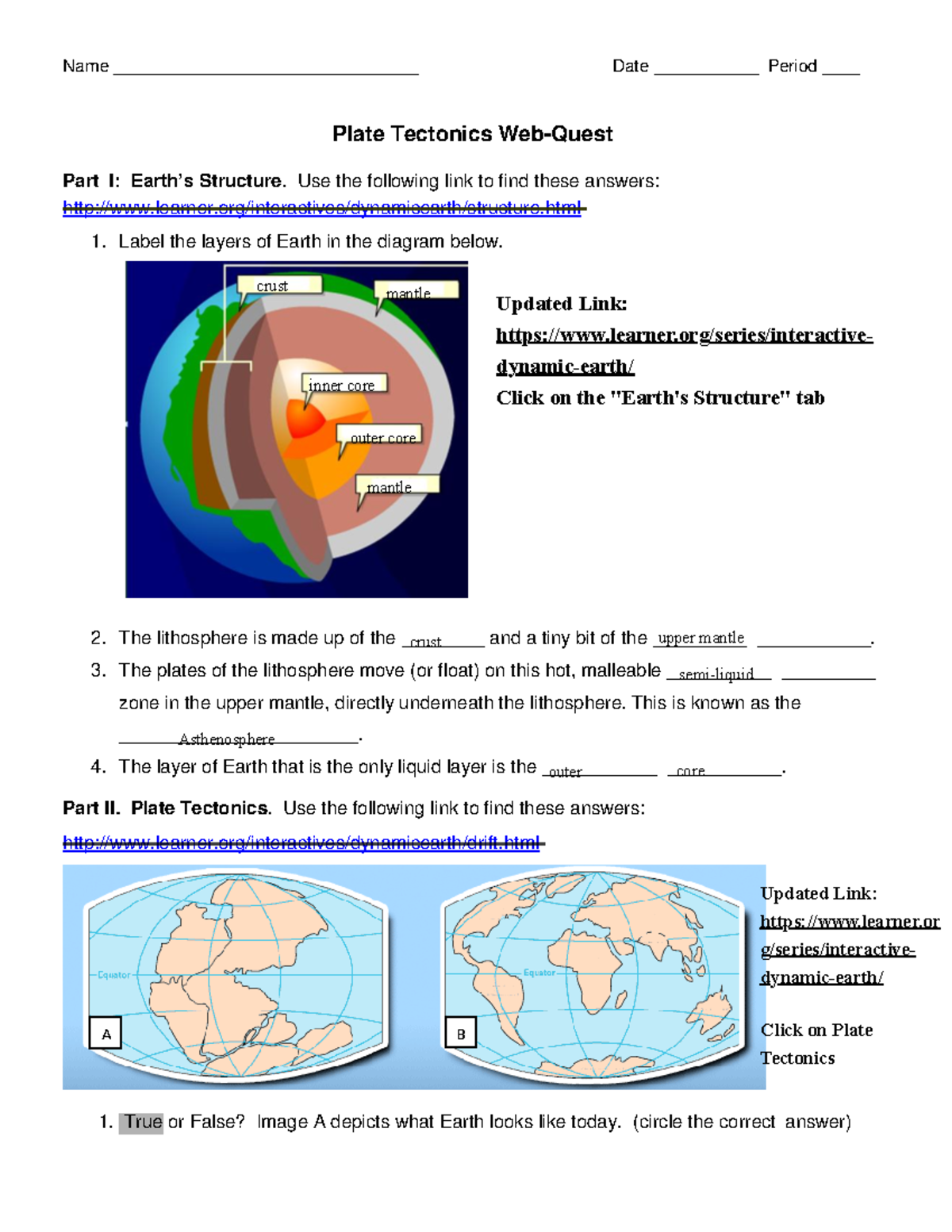- Plate Tectonics and Plate Boundary webquest - Plate Tectonics Web ...