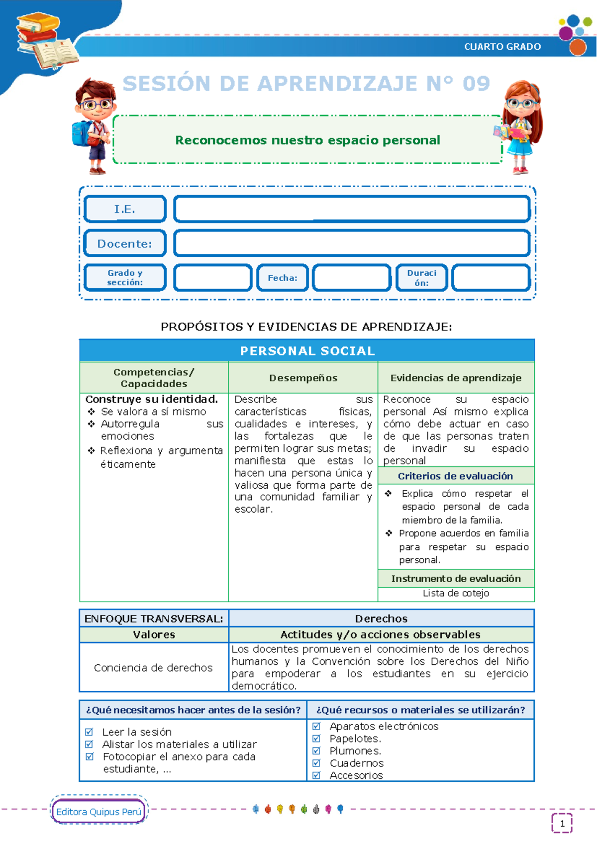 1.- Sesiones de aprendizaje - Semana 2 - UD IX - Editora Quipus Perú - Editora Quipus Perú ...