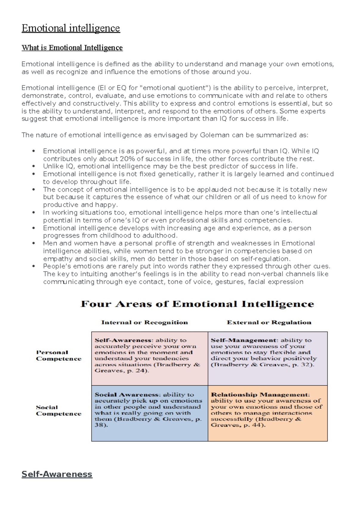 II OE(psychology) - notes - Emotional intelligence What is Emotional ...