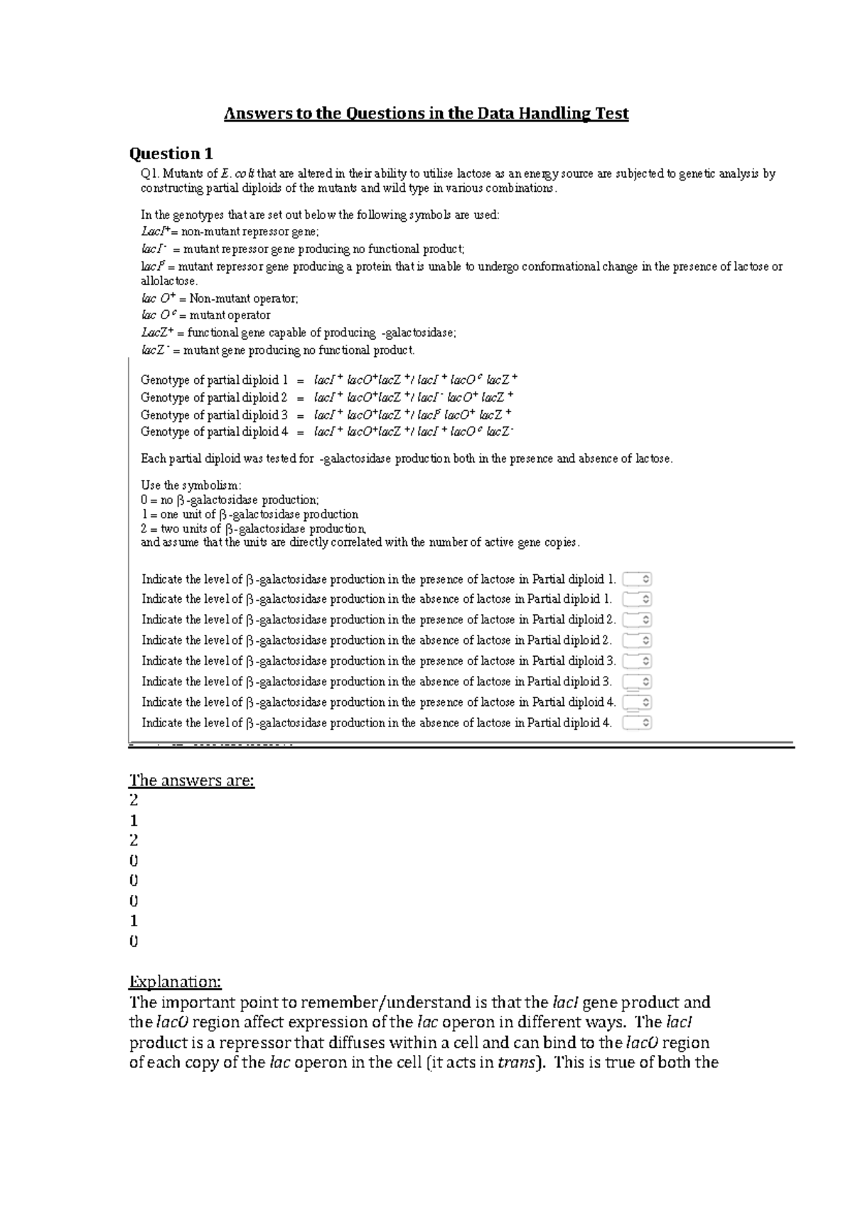 Data handling - Notes - Answers to the Questions in the Data Handling ...