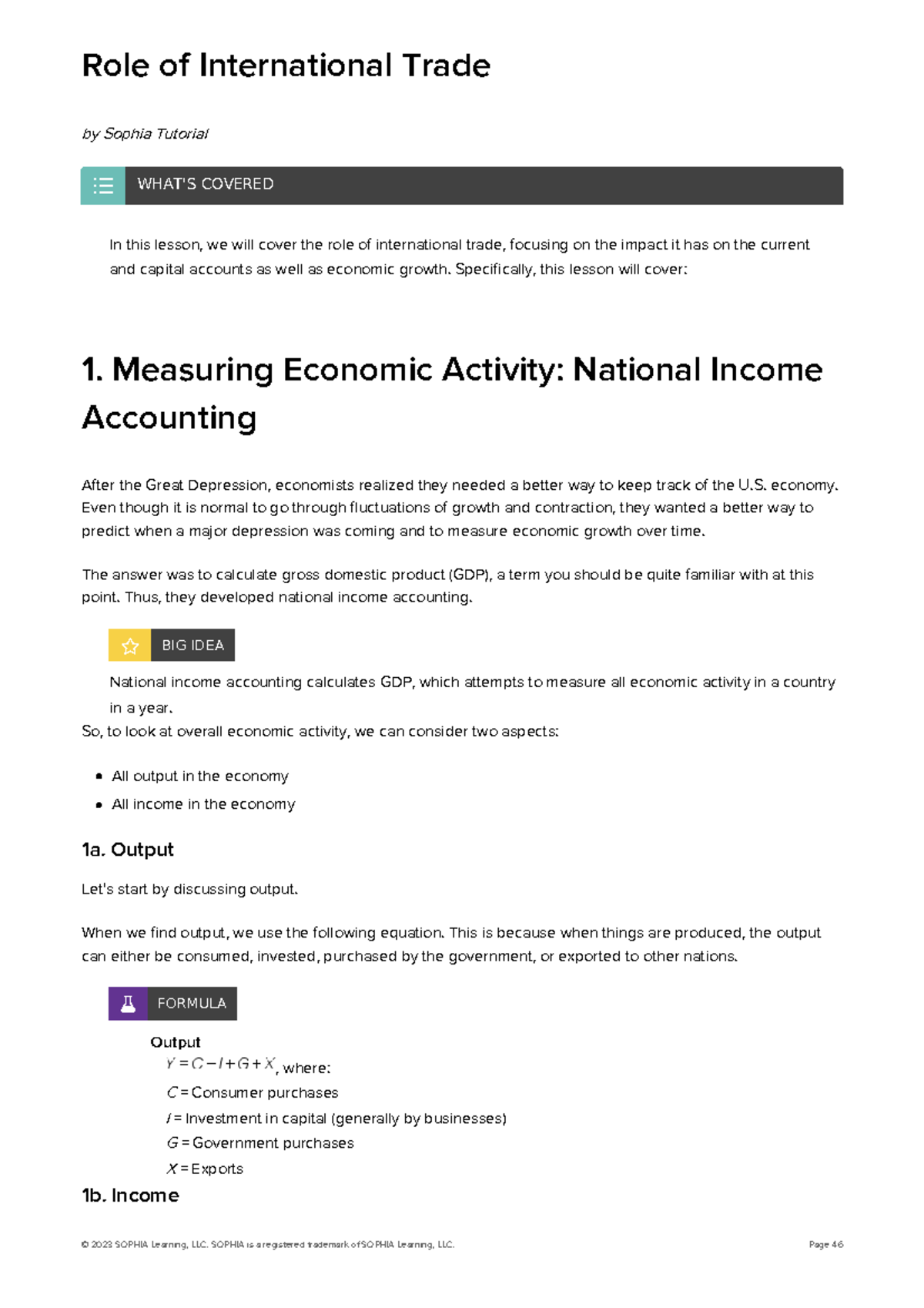Macroeconomics unit-4-tutorials PDF 3 - Role of International Trade by ...