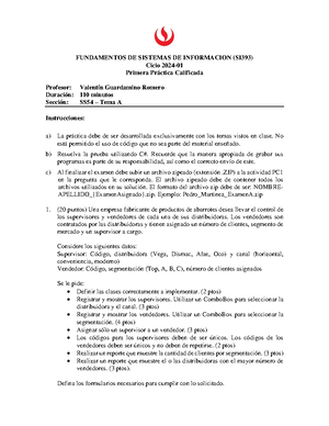 Ejercicio de repaso - 1 FUNDAMENTOS DE SISTEMAS DE INFORMACION (SI393 ...