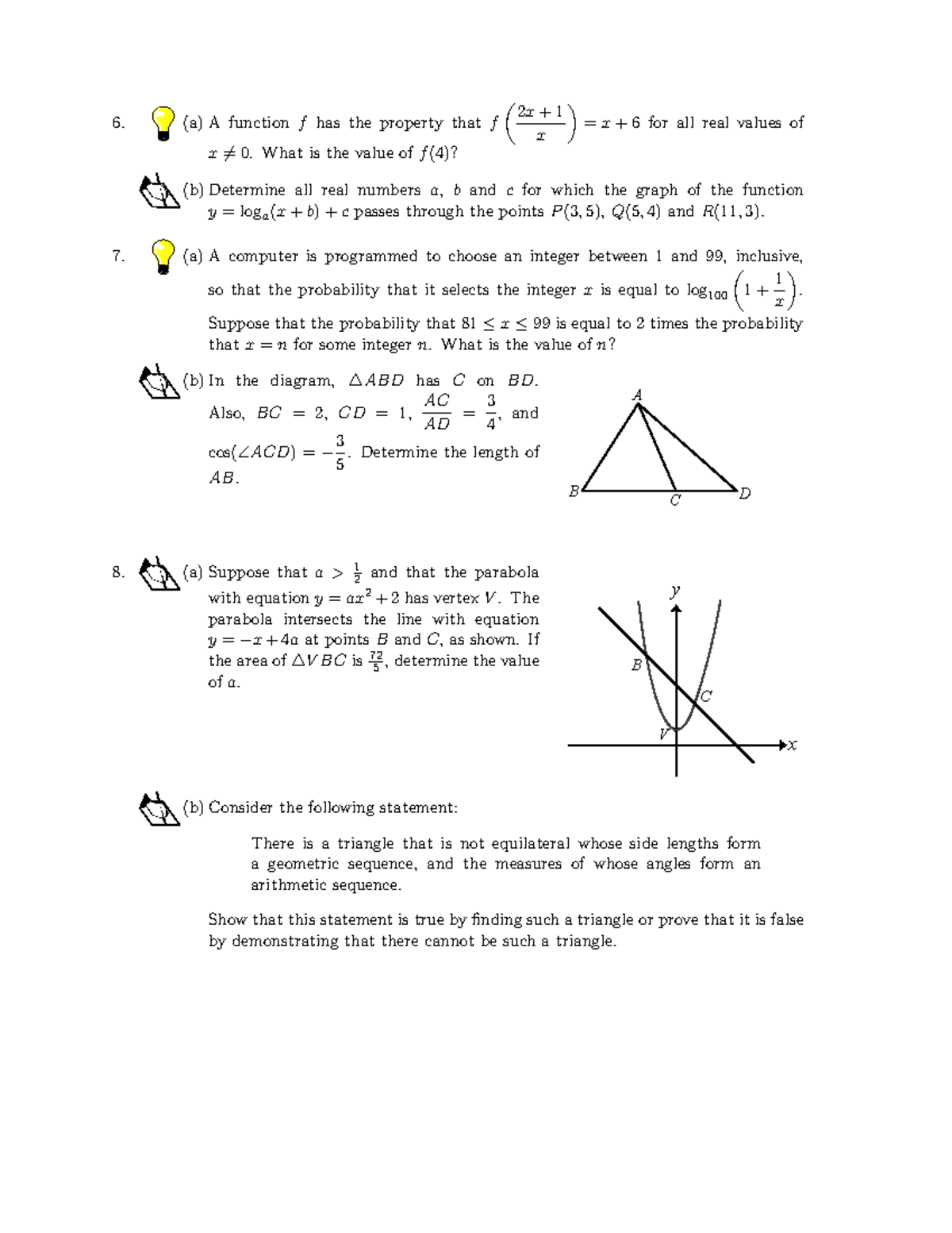 Euclid Combined Contest-4 - (a) A functionf has the property thatf ( 2 ...