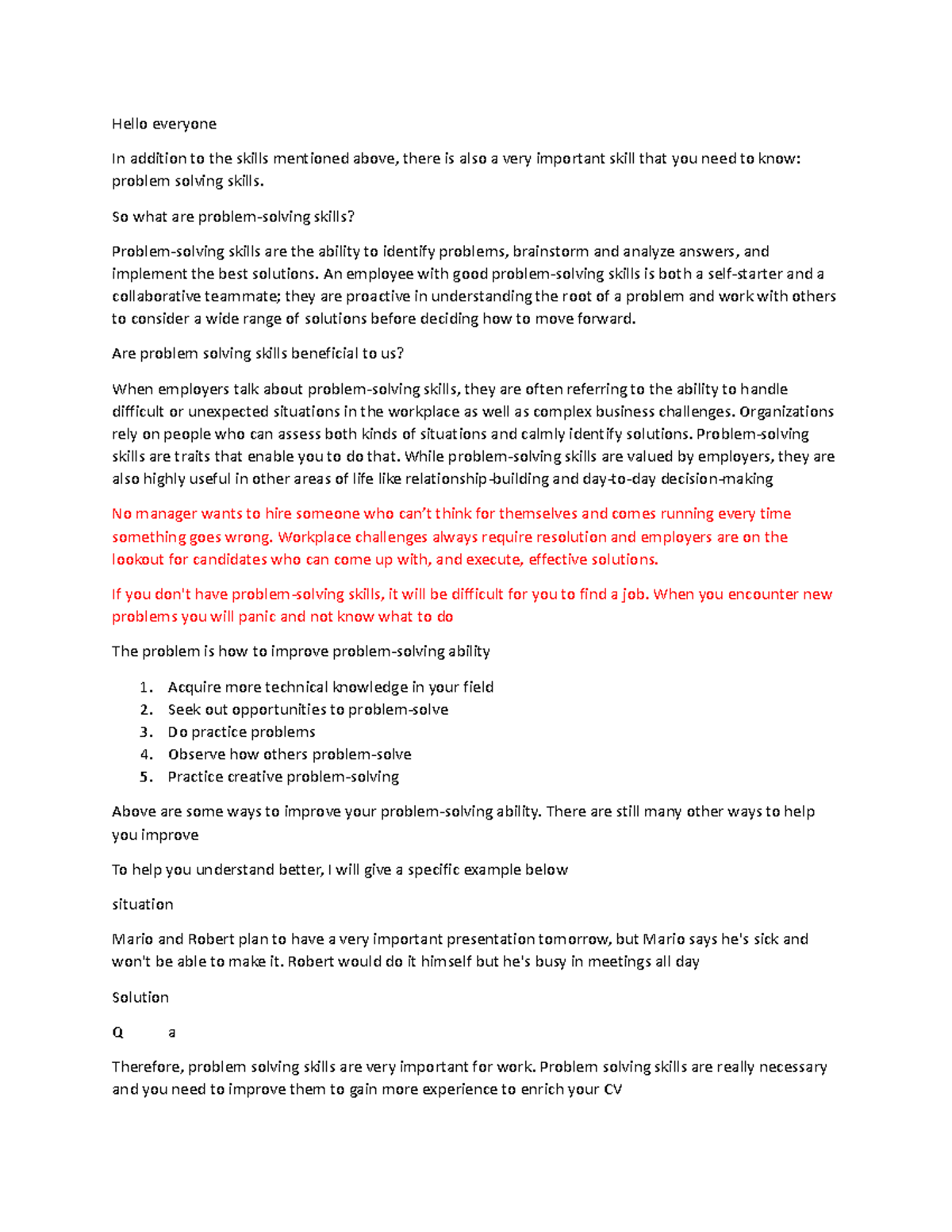 Bài thuyết trình - tiếng anh thuyết trình - Hello everyone In addition ...