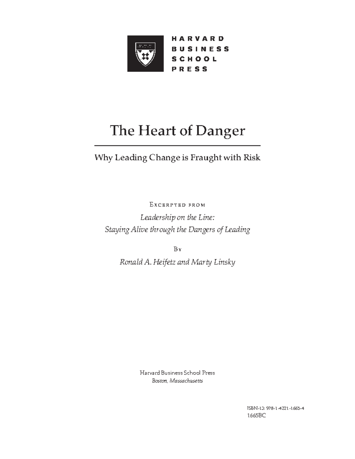 Ldrshp On The Line chptr 1-Heart Of Danger - The Heart of Danger Why ...