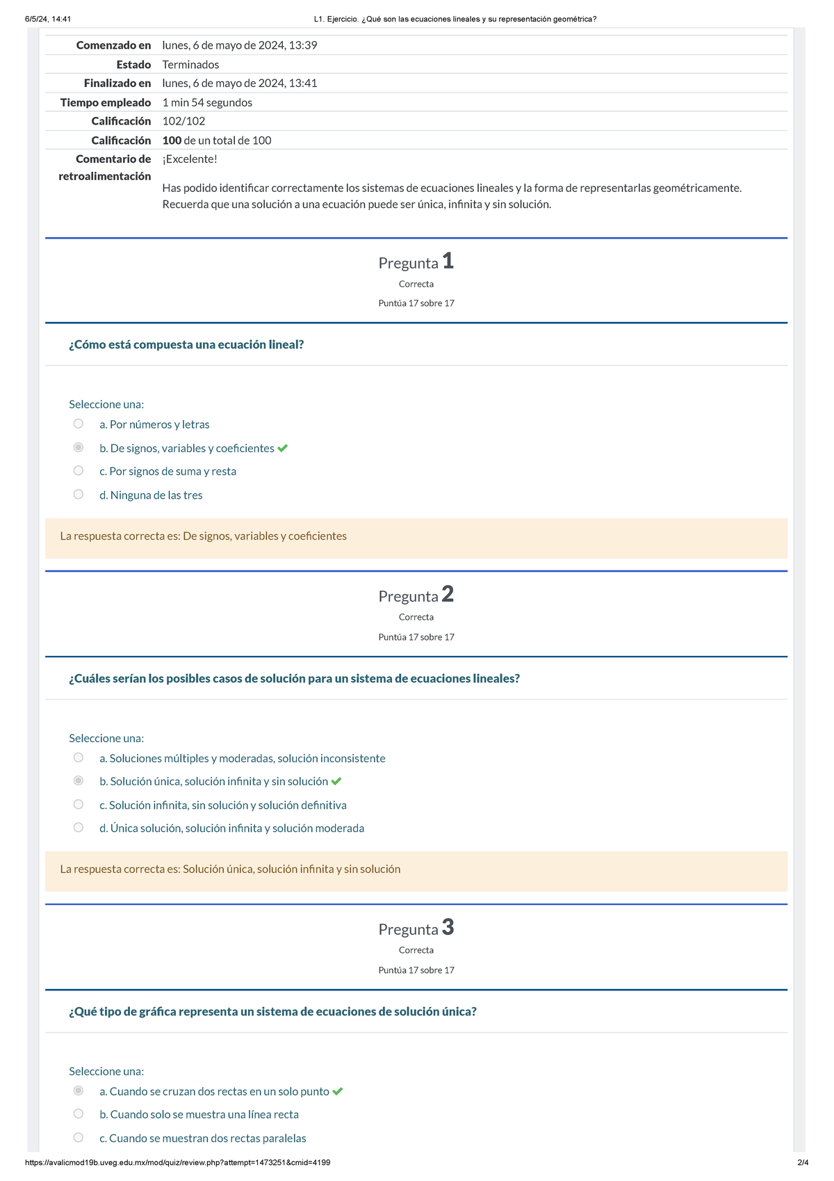 L1. Ejercicio. ¿Qué son las ecuaciones lineales y su representación geométrica - Comenzado en ...