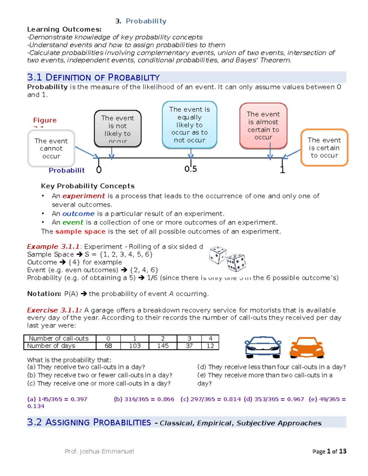 03-Probability - word doc - Learning Outcomes: -Demonstrate knowledge ...
