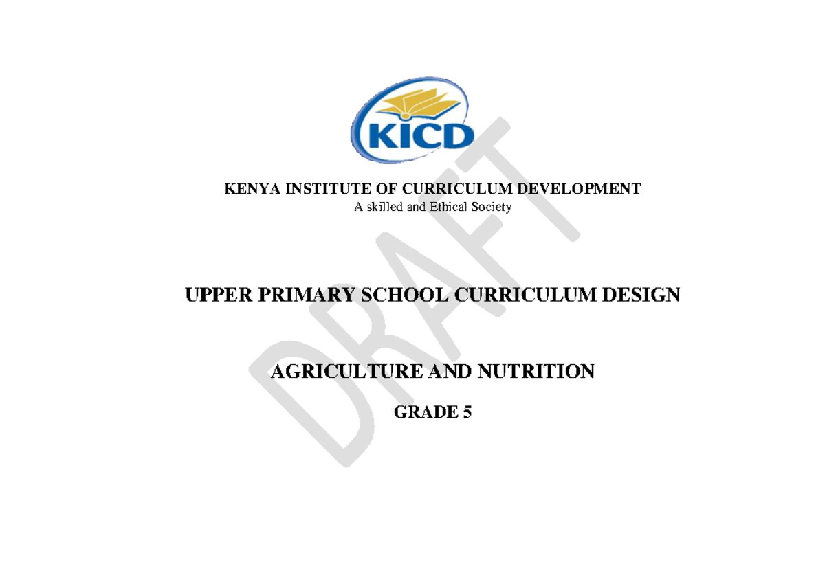 Grade 5 Agriculture & Nutrition - KENYA INSTITUTE OF CURRICULUM ...