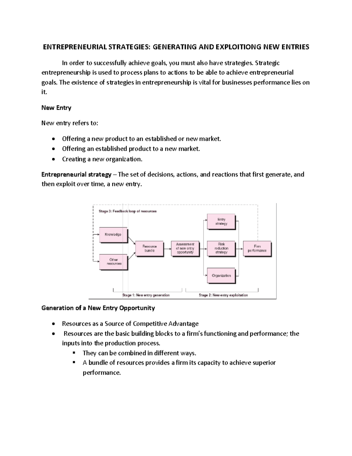 Entrepreneurial Strategies - ENTREPRENEURIAL STRATEGIES: GENERATING AND ...