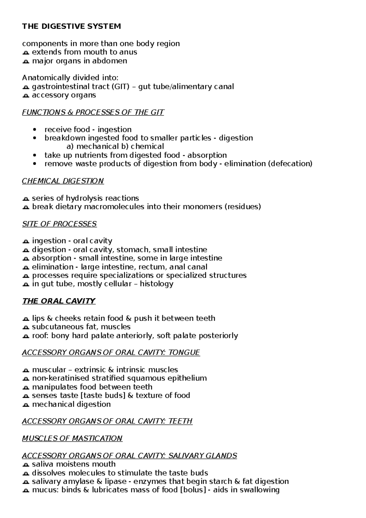 Digestive week 7 - Rachel - THE DIGESTIVE SYSTEM components in more ...