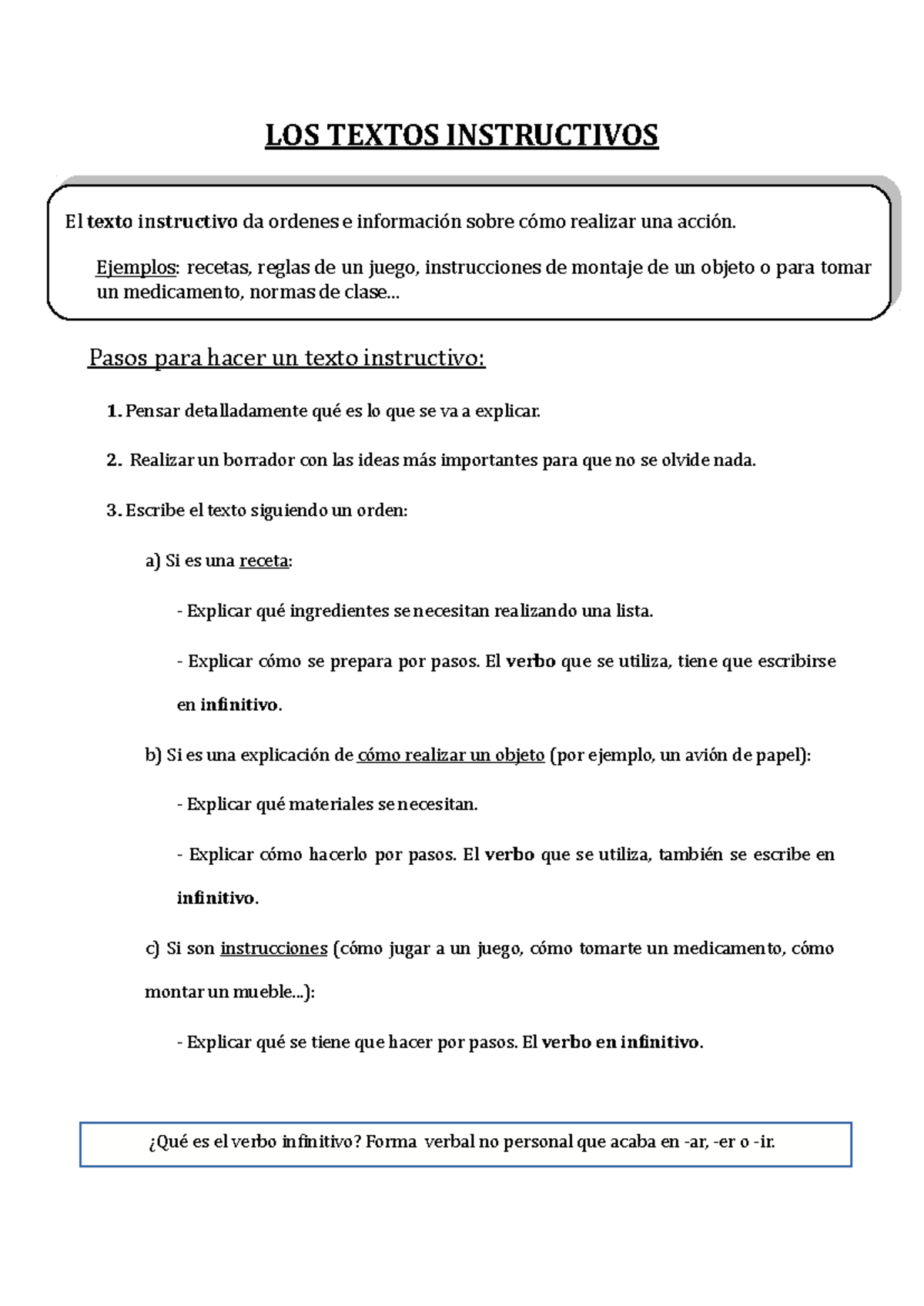 Texto-instructivo-1 - LOS TEXTOS INSTRUCTIVOS Pasos para hacer un texto ...