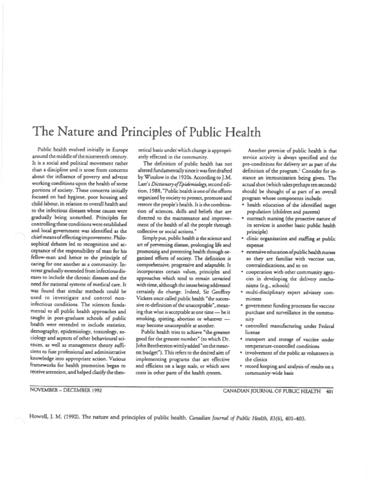 Natures and Principles of Public Health - Hadm 336 - Studocu