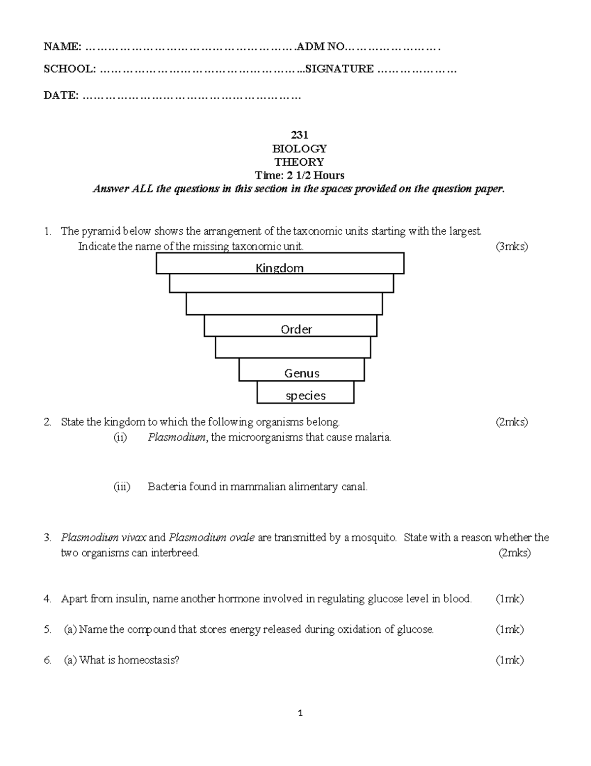 Biology F2T3 QS - bbbbbbbbbbbbbbbbbb - NAME ...
