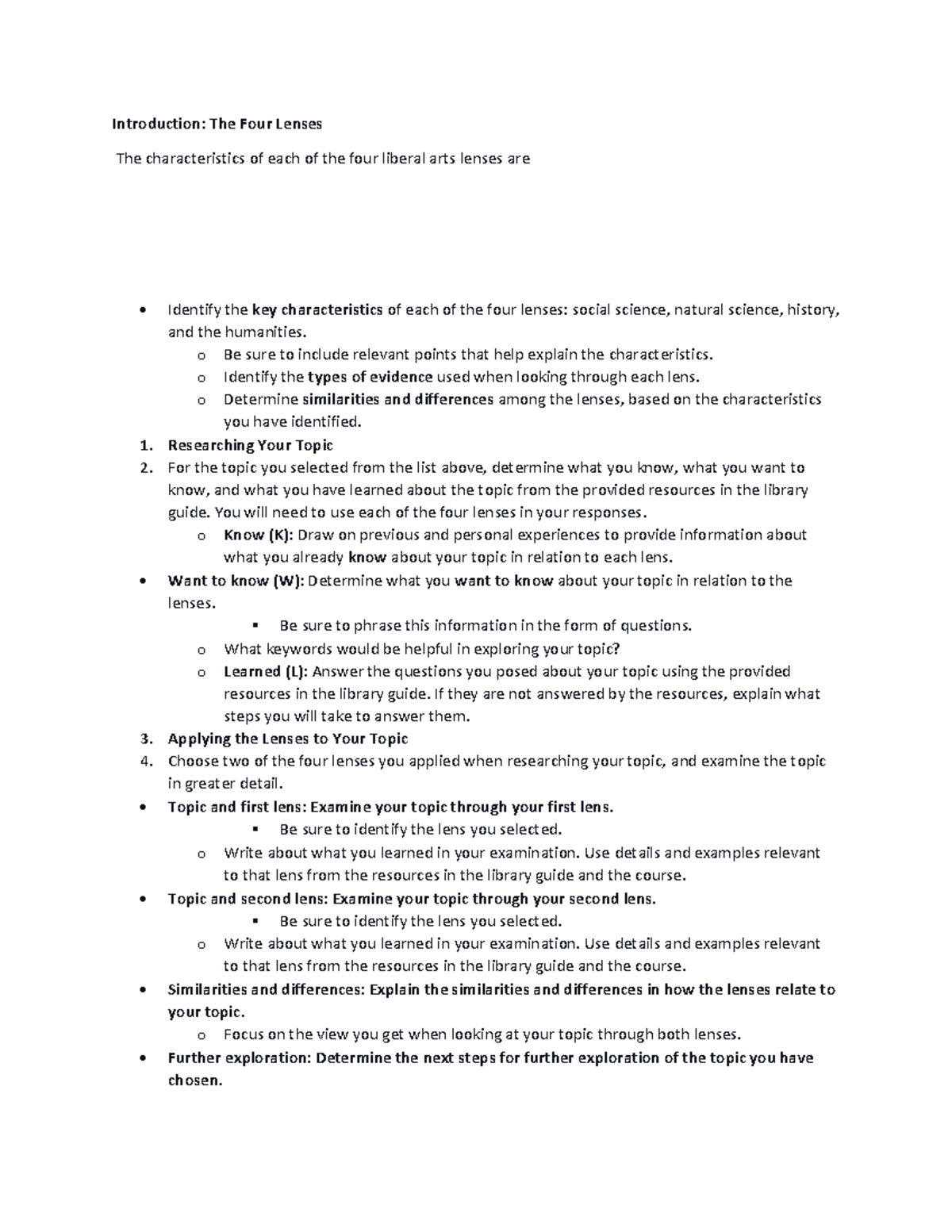 Document 101 - for introductions - Introduction: The Four Lenses The ...