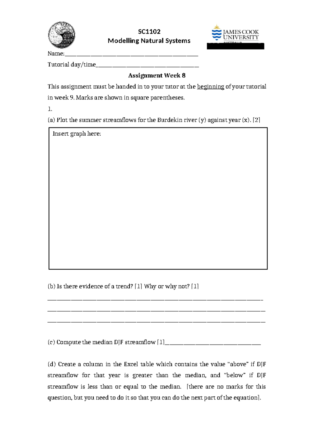 SC1102 assignment week 8 - SC Modelling Natural Systems - Studocu