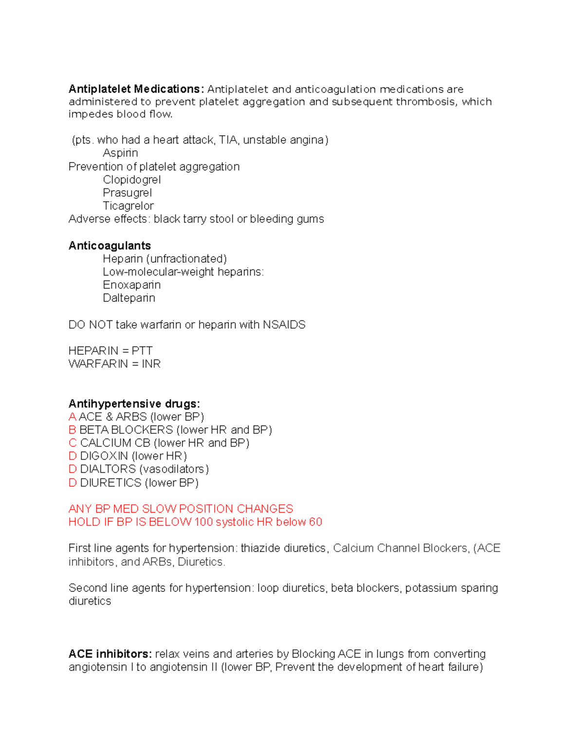 Cardiac medications - Antiplatelet Medications: Antiplatelet and ...
