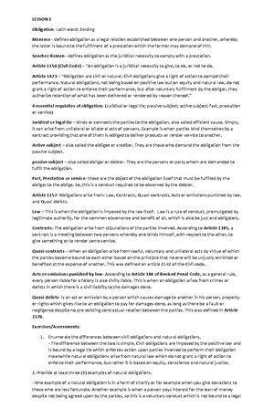 Natural- Obligations - Lecture notes 1 - NATURAL OBLIGATIONS Definition ...