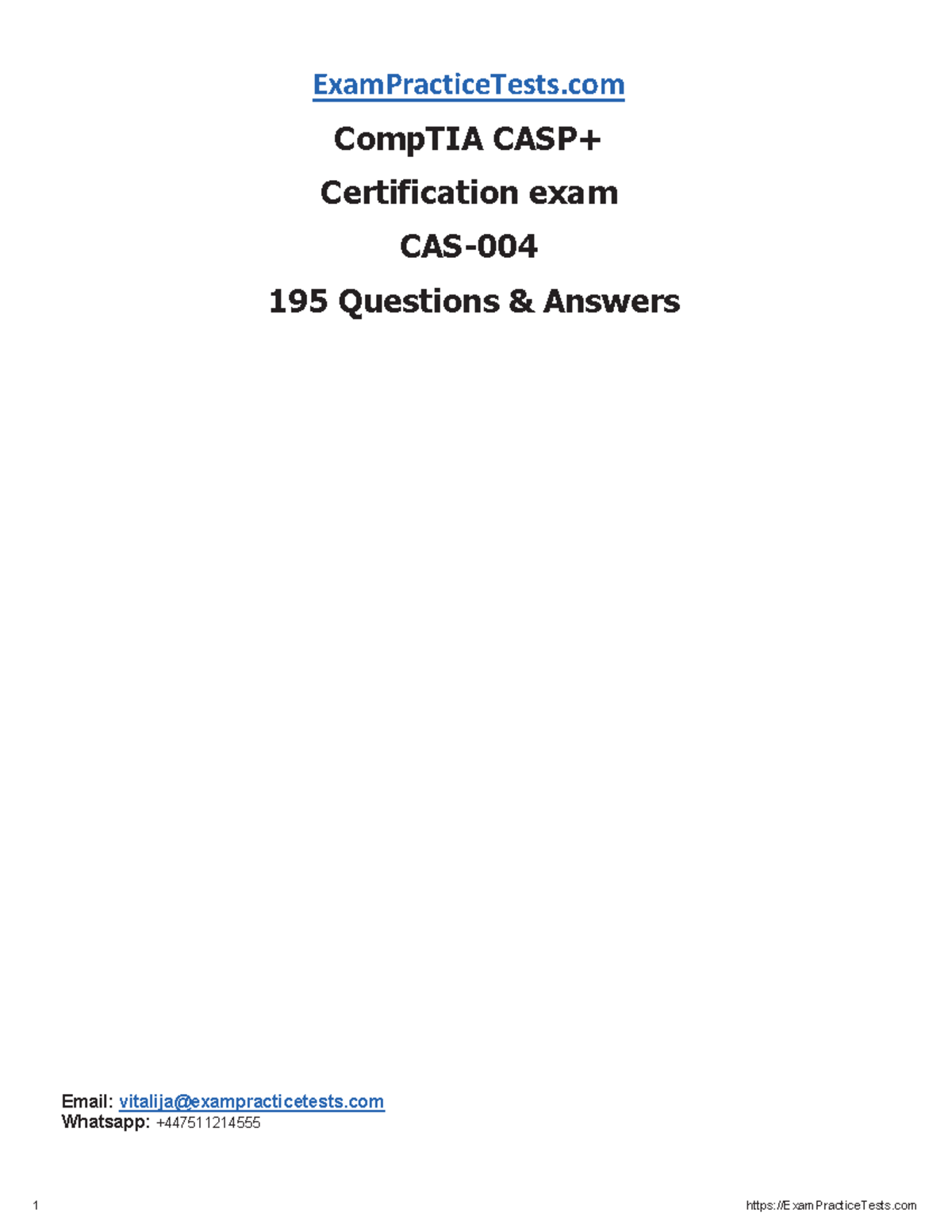 CASP+ - CASP+ - CPT-114-001 - TTC - Studocu
