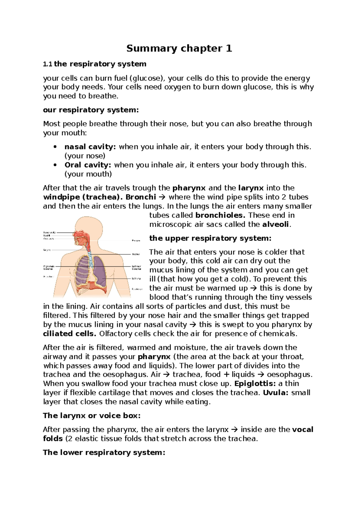 Biology 2VWO TTO summary chapter 1 - Summary chapter 1 1 the ...