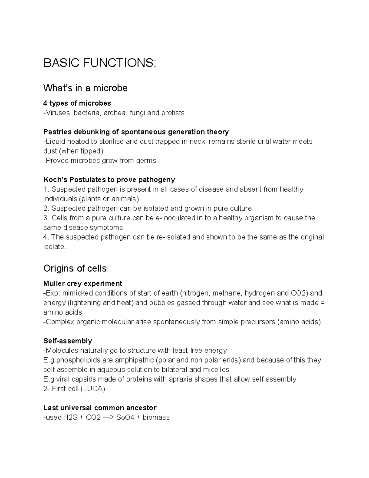 Microbiology - lecture notes - BASIC FUNCTIONS: What's in a microbe 4 ...