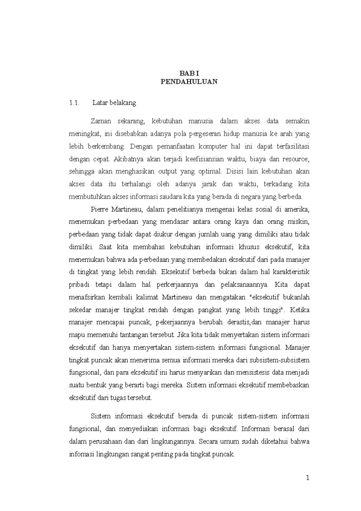 326918451 Pembahasan Tugas EIS - BAB I PENDAHULUAN Latar belakang Zaman ...