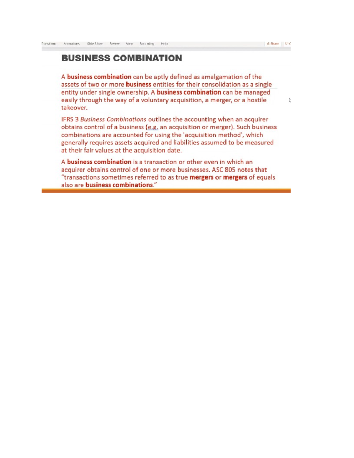 Business combination for the students - Bachelor of Science in ...