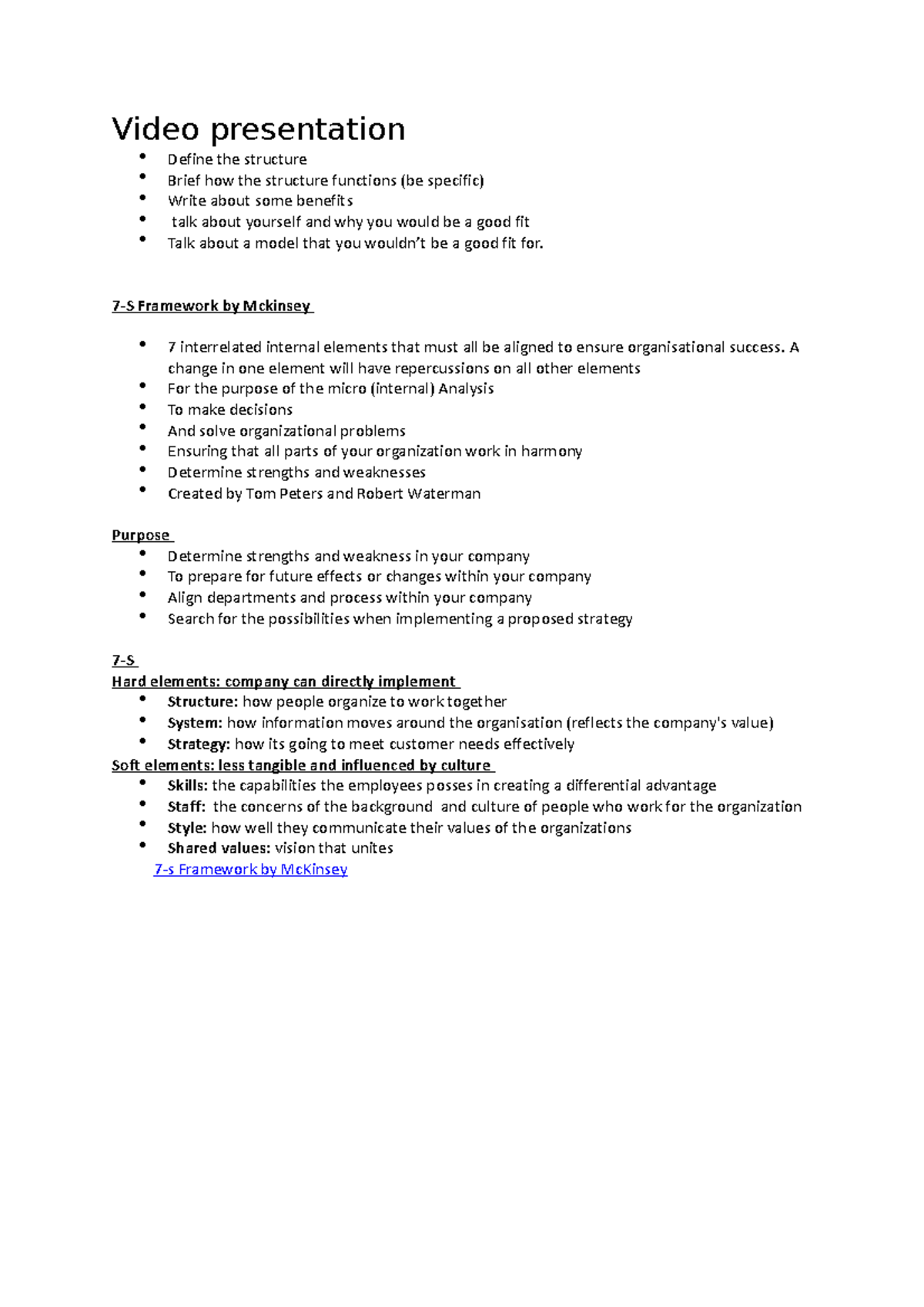9 - lecture notes for business unit - Video presentation Define the ...