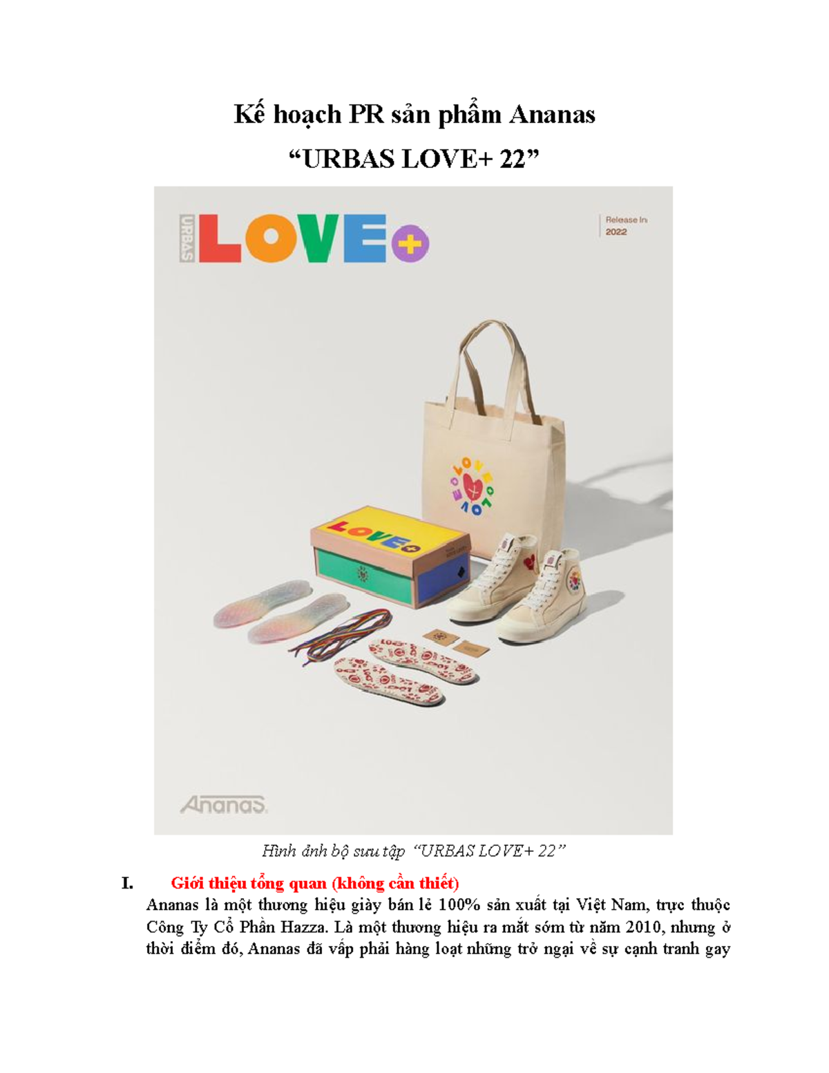 Kế hoạch PR - Kế hoạch PR - Kế hoạch PR sản phẩm Ananas “URBAS LOVE+ 22 ...