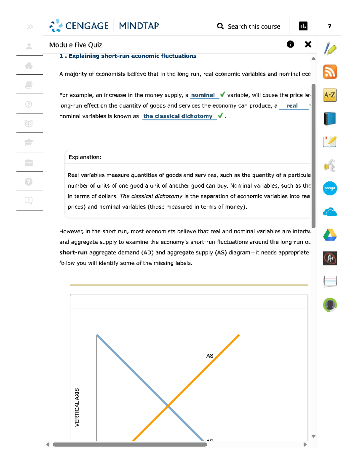 Module 5 Quiz 1 - ’ Ry CENGAGE | MINDTAP Q Search this course il ...