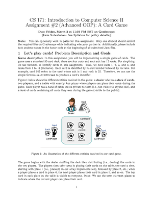 Test 2 review - CS 171 Test 2 Review Problems The following class is ...