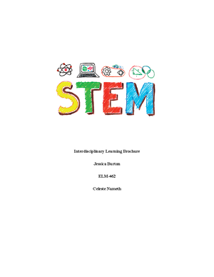 ELM-462-Unit Plan week 4 - Interdisciplinary STEM Unit Plan Grade: 5 th ...