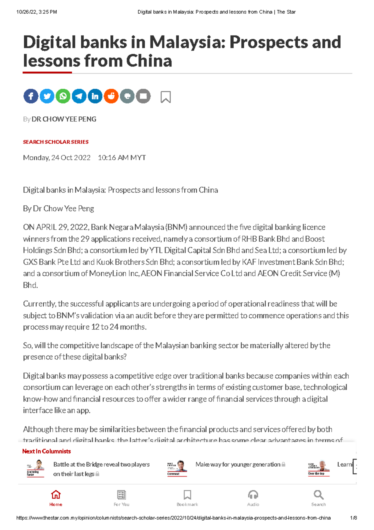 Digital banks in Malaysia Prospects and lessons from China The Star ...