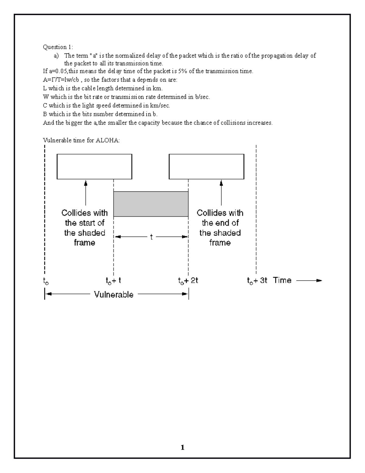 Computer-Network - Computer-Network.docx - Question 1: a) The term "a ...
