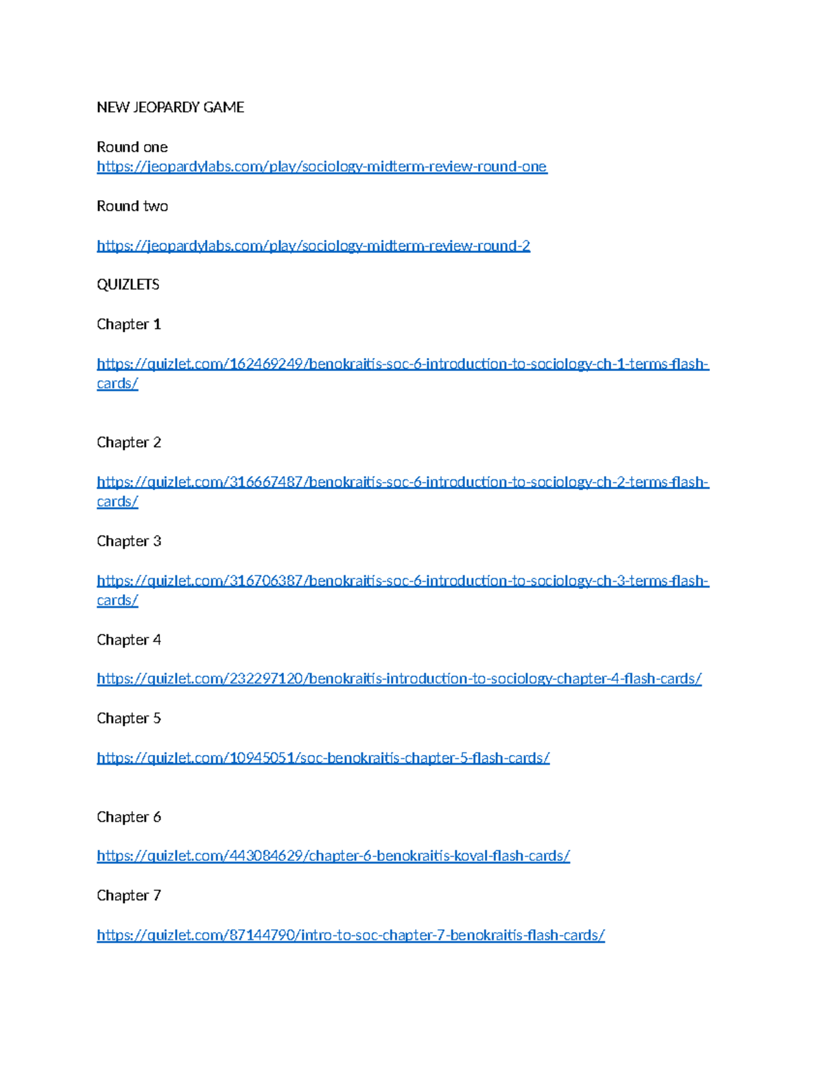 Midterm Study Help(14) - NEW JEOPARDY GAME Round one - Studocu