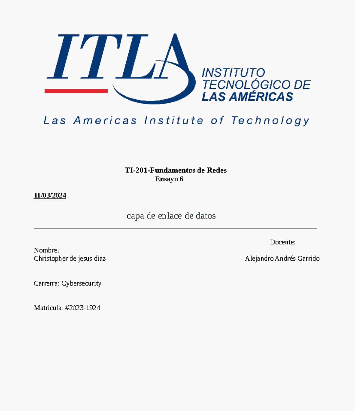 Ensayo 6 - Resumen Fundamentos de Redes - TI-201-Fundamentos de Redes ...