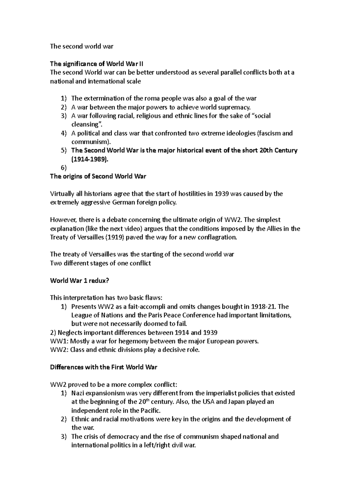The second world war - Apuntes de historia política y social - The ...